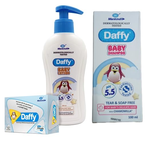 Amazon.in: Buy Daffy Bathing Bar 75 gm + Daffy Baby Lotion 200 ml ...