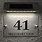 Personalised Solar House Numbers with Lights - Wall Plaques for Outside ...