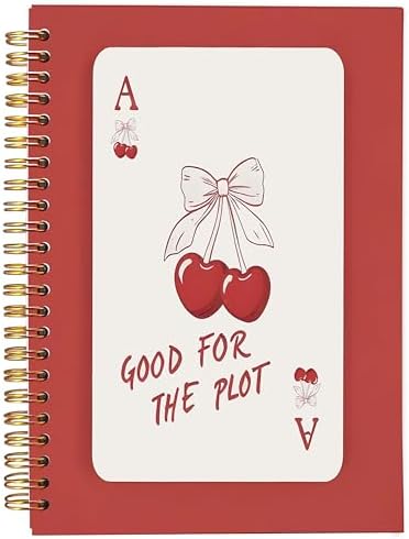 Amazon.com : ISANOU Red Cherry Bow Notebook,Coquette Aesthetic Lined ...