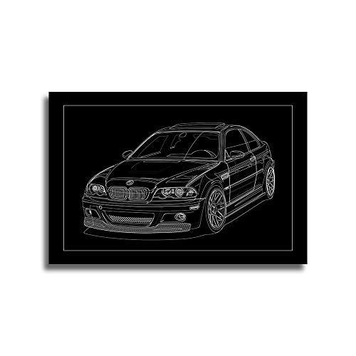 Amazon.com: E46 M3 Generation Euro Car Import Tuner Inspired Fan Art ...