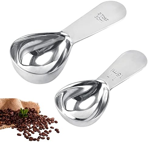 GNCLOUD Coffee Scoops 2pcs, Stainless Steel Coffee Spoon, Coffee ...