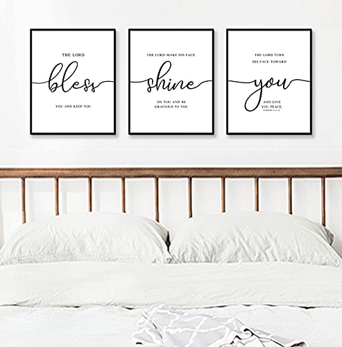Amazon.com: The Lord Bless You And Keep You Bible Verse Wall Art Set of ...