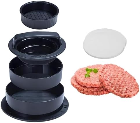 Amazon.com: Pisol Hamburger Press, 4-in-1 Burger Press Patty Maker ...