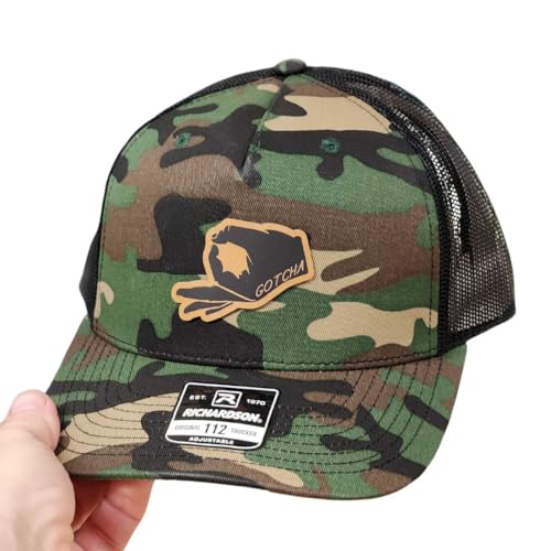 Amazon.com: Camouflage Trucker Hat, Gotcha Hand Design, Circle Game ...