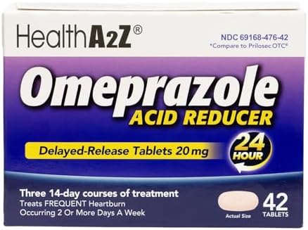 Amazon.com: HealthA2Z® Acid Reducer | Omeprazole 20mg | Delayed ...