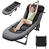 Foldable Sun Lounger, Garden Sun Loungers, 6-way Adjustable Camping Bed ...