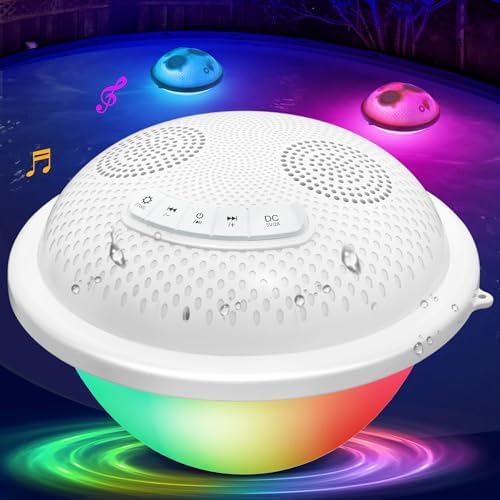 Amazon.com: KingSom Floating Pool Speaker,Bluetooth Pool Speaker with ...