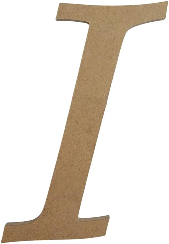 Amazon.com: 12" Wooden Monotype Font Craft Letter I Unfinished, Blank ...