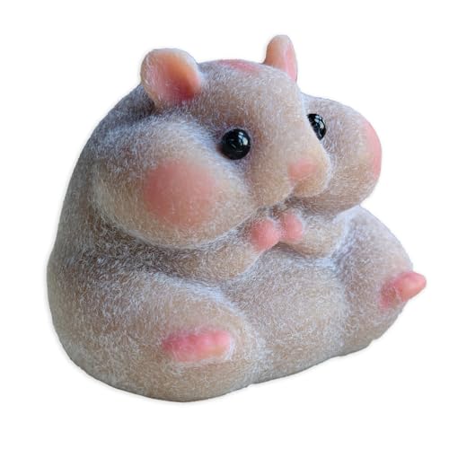 Amazon.com: Handmade Flocked Hamster Taba Squishy Toy - Cute Realistic ...