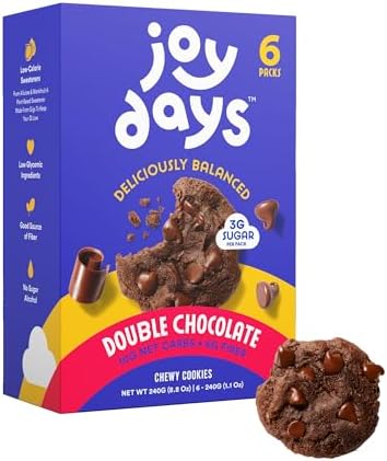 Amazon.com: Joydays Chocolate Chip Cookies, Low Sugar, Healthy Snacks ...