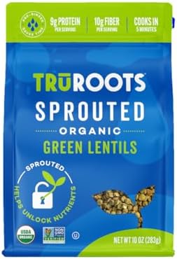Amazon.com : TruRoots Organic Sprouted Green Lentils, 10 Ounces ...