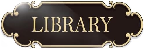 Amazon.com : Library Sign 9x3 inch Spay Gold - Self-adhesive Signage ...