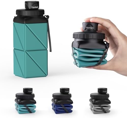 Amazon.com: Popdigito Collapsible Water Bottles,600ml BPA Free Reusable ...