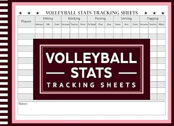 Volleyball Stats Tracking Sheets: Track Matches, Practices, and Key ...