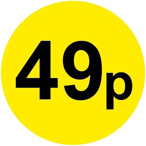 Permanent Adhesive - Black & Yellow 30mm Price Stickers/Labels from 10p ...