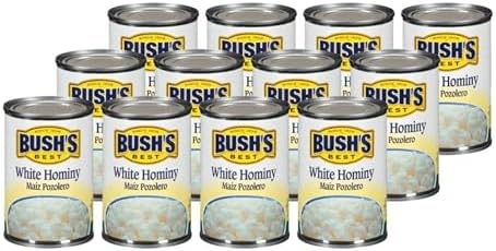 Amazon.com : Bushs Best White Hominy, corn canned, 15.5-Ounce -Pack of ...