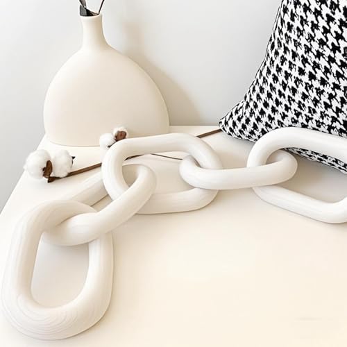 Wood Chain Link Decor | Hand Boho Carved Wood Chain Decorativefor Table ...