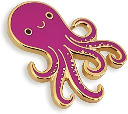 Amazon.com: Pinsanity Cute Purple Octopus Enamel Lapel Pin: Clothing ...