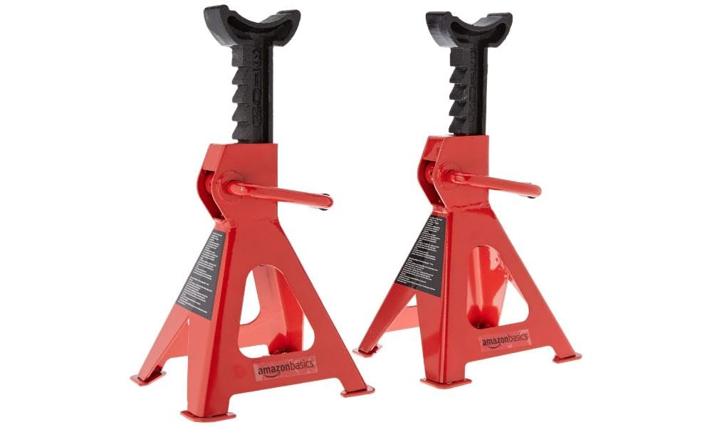 Amazon Basics Steel Jack Auto Stands with 6,000 lb or 3 Ton Capacity, 1 ...