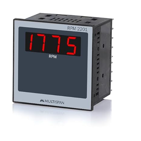 Multispan RPM-2201 Digital RPM Indicator Meter 4-Digit 72 x 72 x 36 ...