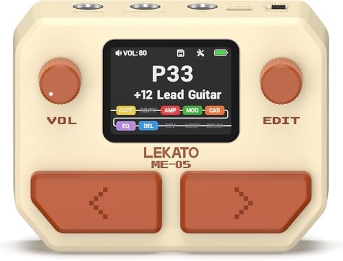 Amazon.co.jp: LEKATO Multi-Effector for Guitar 125 Effects, 30 Amp ...