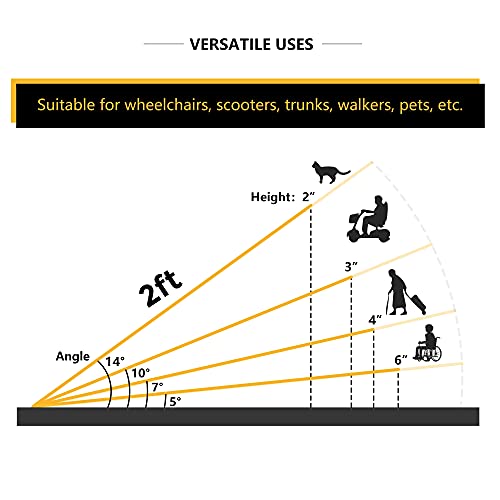 ORFORD Non-Skid Foldable Wheelchair Ramp 2FT, Threshold Ramp with a Non ...