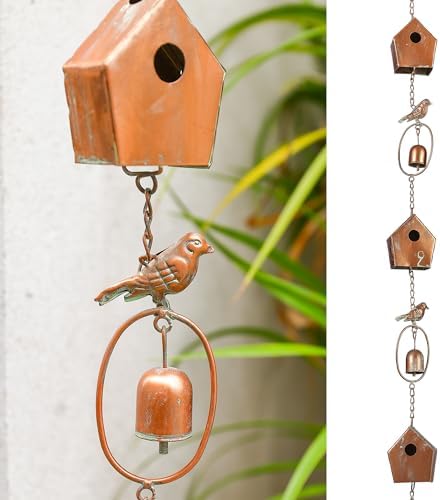 Amazon.com : Decorative Sun Face Rain Chain, 8.5ft Metal Rain Chimes ...