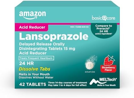 Amazon.com: Prevacid 24HR Lansoprazole Delayed-Release Capsules, 15 mg ...