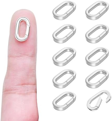 Amazon.com: 10Pack Carabiner Clip Pendant Clasp for Jewelry Making,18K ...