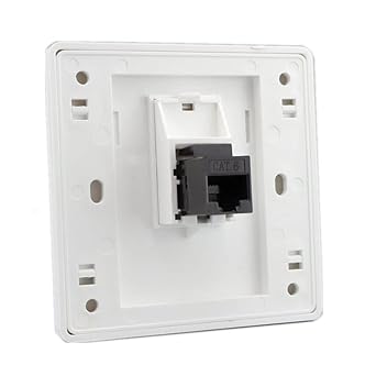 CAT6 Gigabit Network Socket, 86x86mm Ethernet RJ45 LAN Cable Faceplate ...