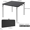 Amazon.com: REDCAMP 34" Square Folding Card Table with Resin Top ...