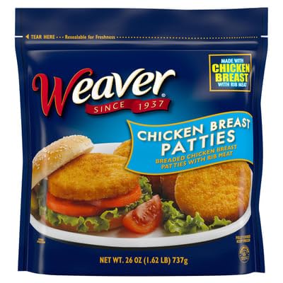 Amazon.com: Tyson Foods Weaver Chicken Breast Patties, 14.34 lb ...