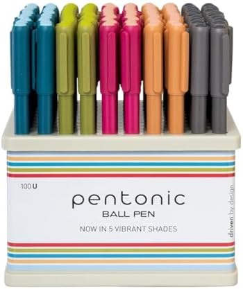 Pentonic 0.7mm Switch Retractable Ball Point Pen | Red Ink | Pack of 10 ...