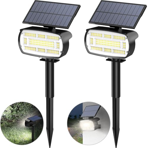 Solar Garden Lights, 136 LED Solar Spot Lights Outdoor, Large Size 3 ...
