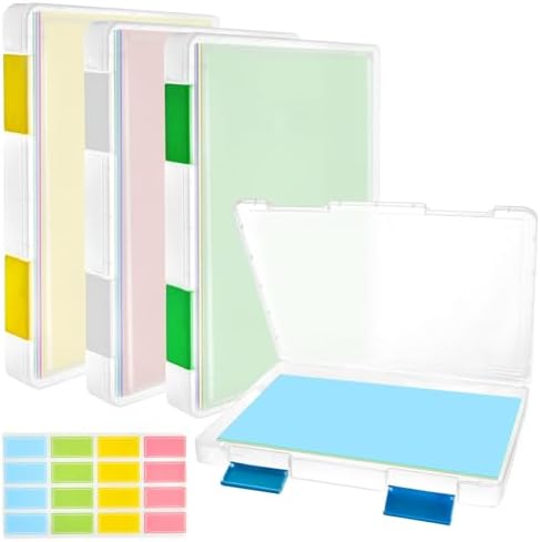 Amazon.com: Boocalny 4Pcs A4 File Boxes, Document Plastic Storage Box ...