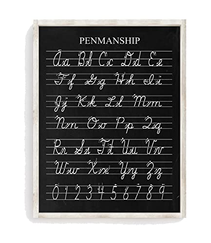 Amazon.com: Vintage D'Nealian Penmanship Cursive Alphabet Distressed ...