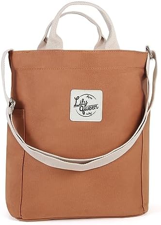 Lily queen Women Canvas Tote Handbags Casual Shoulder Work Bag Crossbody