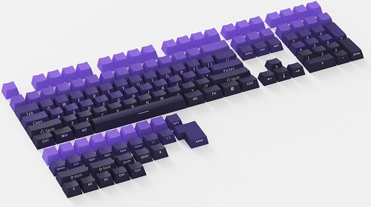 Snapklik.com : Cmokifuly Side Printed Keycaps 136 Keys Shine-Through ...