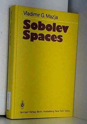 Amazon.com: Sobolev Spaces (Springer Series in Soviet Mathematics ...