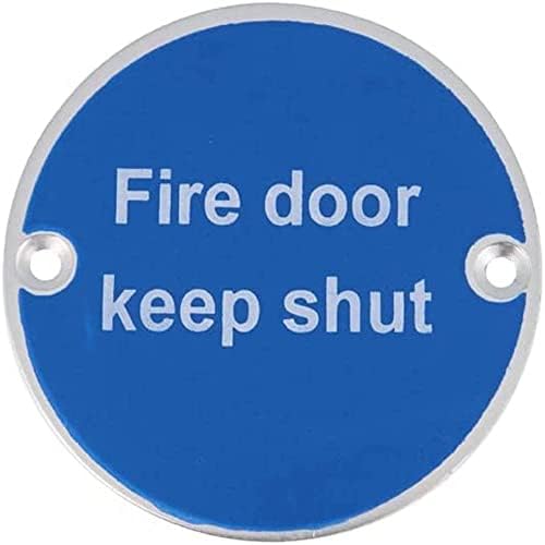 V Safety Fire Door Keep Shut Sign, Aluminium, 76mm, Safety Sign with ...