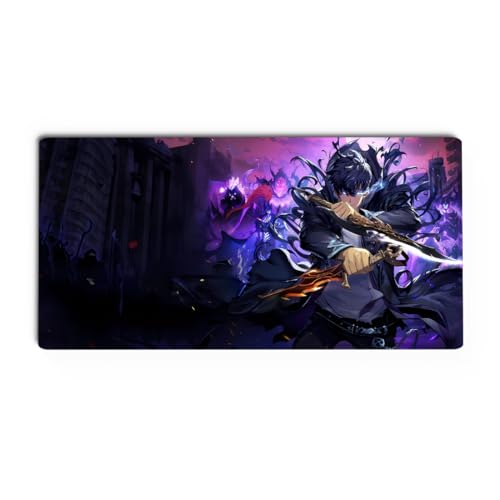Solo Leveling Desk Mat | Sung Jin-Woo Shadow Monarch Design (11x23 Inch ...