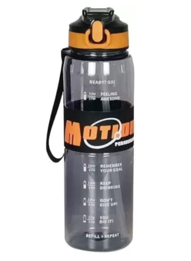 Motion Persistence Water Bottle with Motivational Time Markers, 1L ...