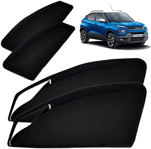 Autofact Magnetic Window Sunshades/Curtains for Tata Punch [Set of 4pc ...