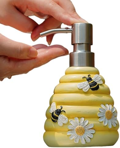 Amazon.com: Bee Soap Dispenser with Rust Proof Pump, Refillable Liquid ...