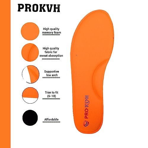 PRO KVH UltraComfort Memory Foam Insoles - Premium Shoe Heel Cushions for Unmatched Softness and ...