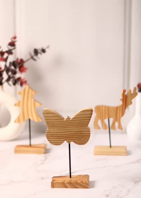 WEAVING HOMES Wooden Butterfly Stand | Home Decorations Living Family ...