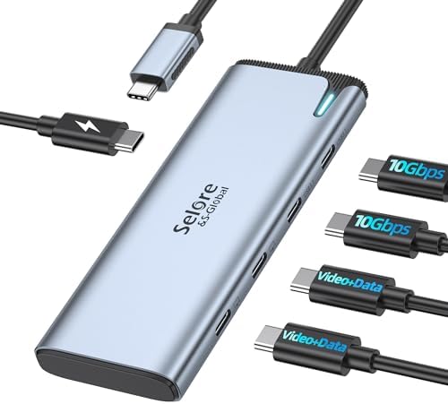 Amazon.com: USBC to USBC Hub, LIONWEI USB C Splitter with Dual Type-C ...