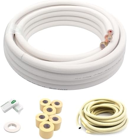 Amazon.com: TAUROX 25FT Mini Split Line Set 1/4" & 1/2" O.D Copper ...