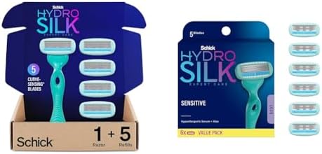 Amazon.com: Schick Hydro Silk Sensitive Skin Razor for Women With 5 ...