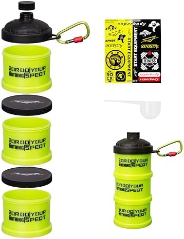 Amazon.com: Portable Protein Powder Stackable Container with Top Cap ...